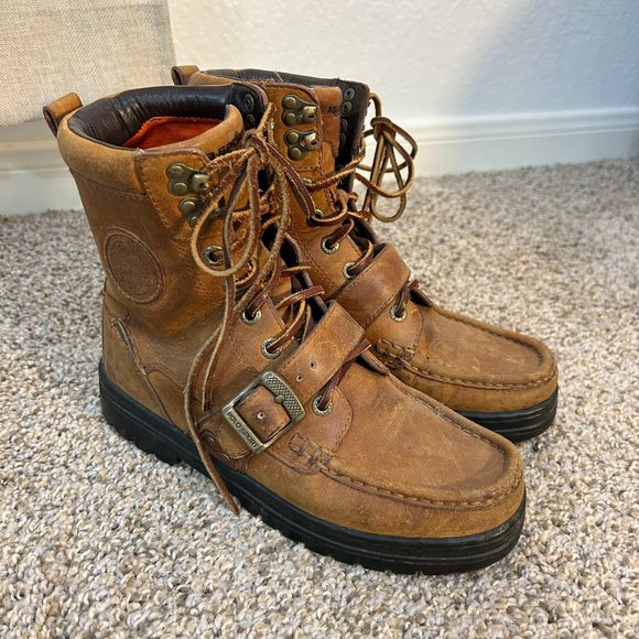 Polo Ralph Lauren | Shoes | Vintage Polo Ralph Lauren Sport Tan Leather ...